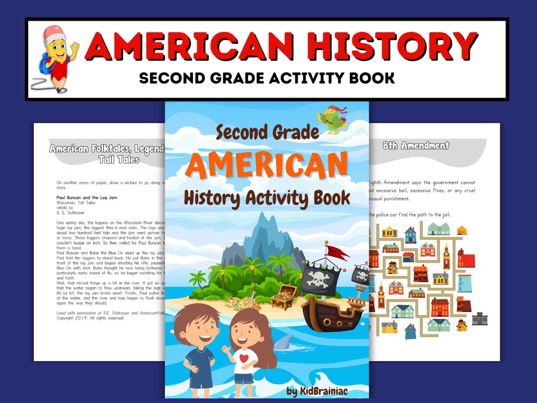 Second Grade Social Studies PRINTABLE Activity Book, 2nd Grade, Reading ...