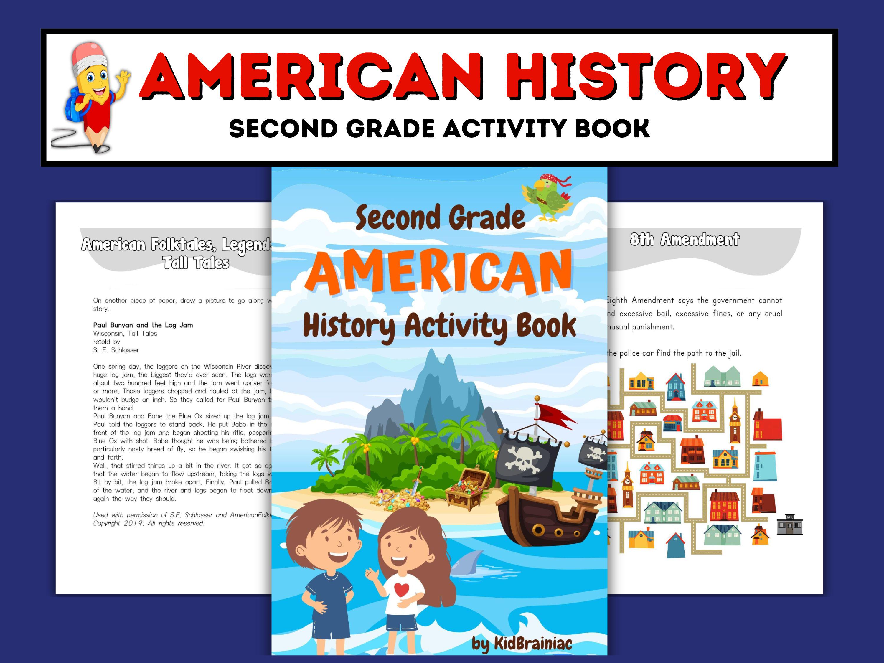 Second Grade Social Studies PRINTABLE Activity Book, 2nd Grade, Reading ...