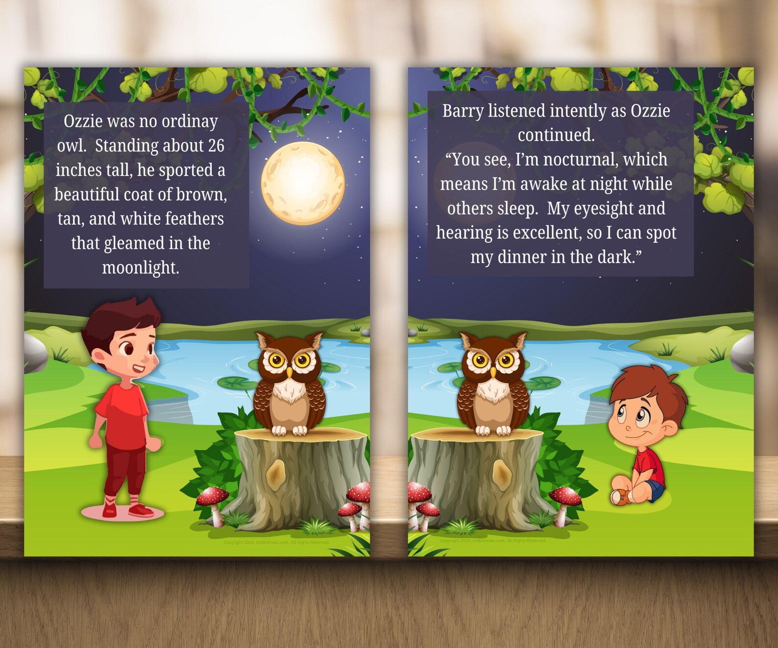 Ozzie the Owl Printable Study Unit Storybook Reading Activity Book ...