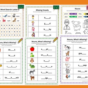 First Grade Vocabulary Activity Book Spelling Sight Words Worksheets ...