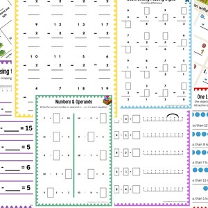 First Grade Subtraction Activity Book Math Subtraction Worksheets ...