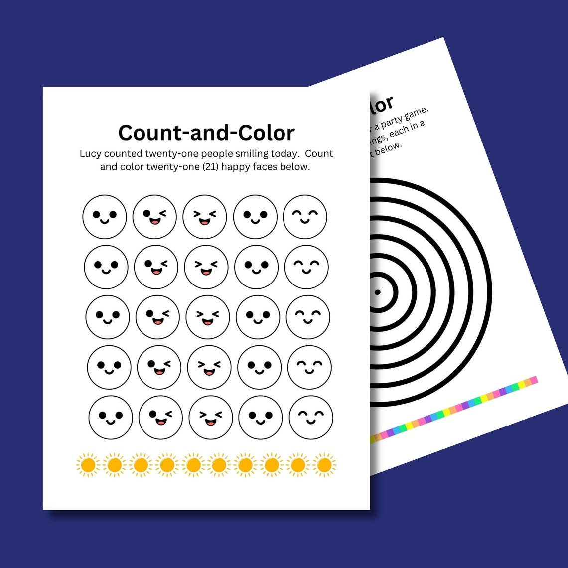 Preschool Count and Color Activity Book: 50 Pages (digital Download) - Etsy