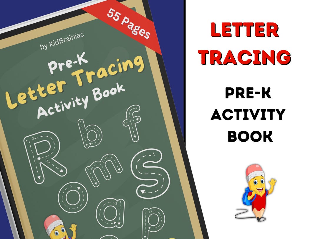 Preschool Letter Tracing PRINTABLE Activity Book Worksheets Printable ...