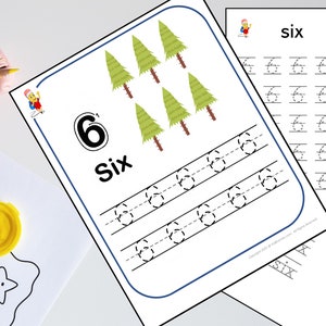Number Tracing 0-10, Counting and Handwriting Practice, Preschool ...