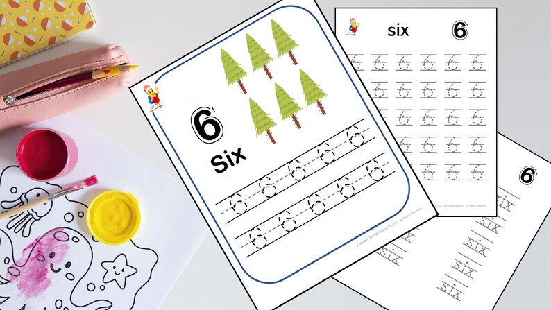 Number Tracing 0-10, Counting and Handwriting Practice, Preschool ...