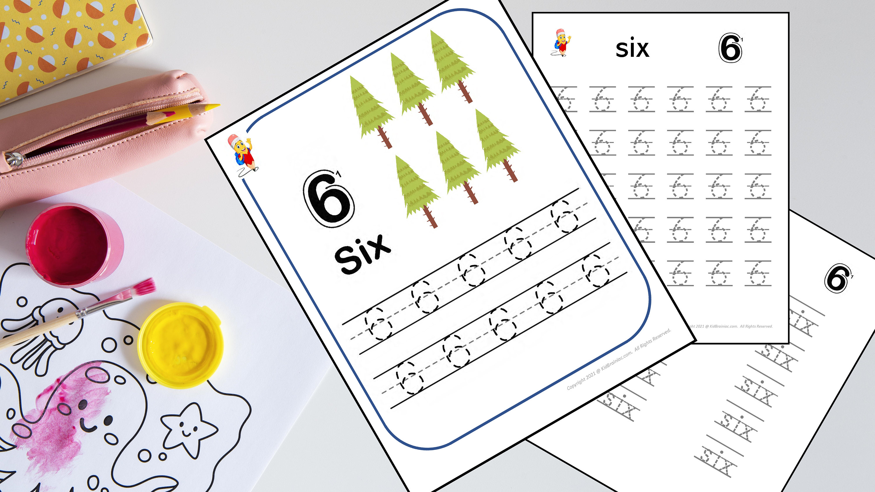 Number Tracing 0-10, Counting and Handwriting Practice, Preschool ...