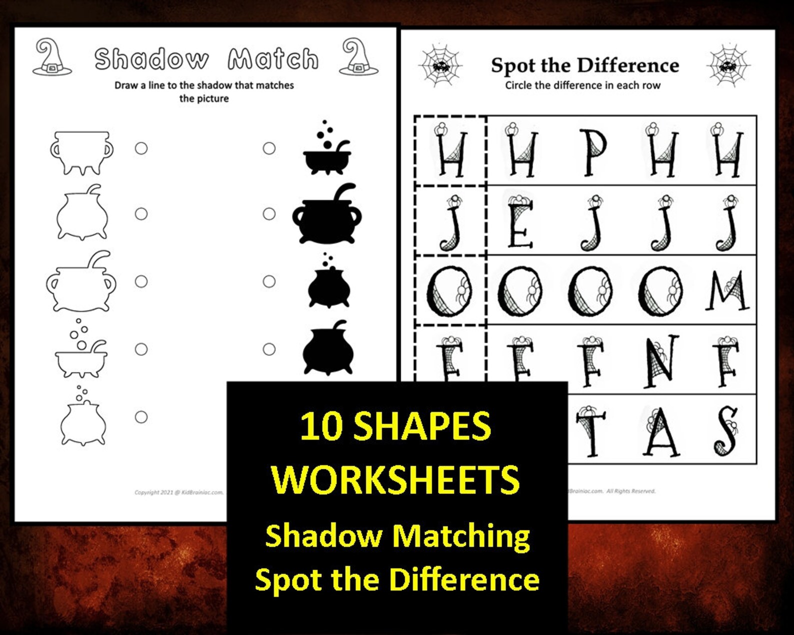 Halloween Worksheets Bundle for Kids, Prek-kindergarten, No Prep ...