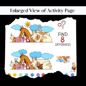 First Grade Find the Difference Activity Book Puzzles Games for Kids ...