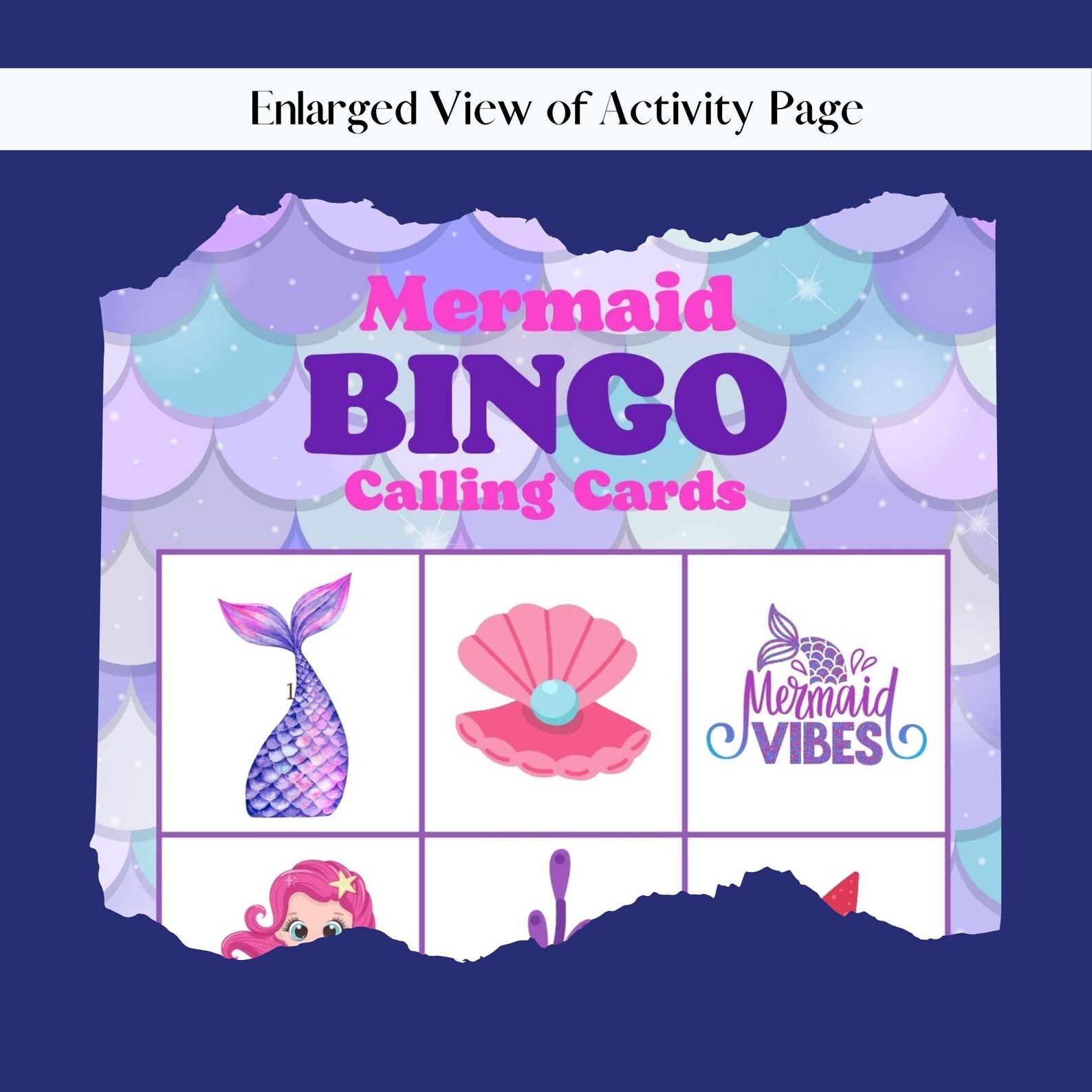 Mermaid Bingo for Kids PRINTABLE Game 20 Mermaid Bingo Cards Kids Game ...