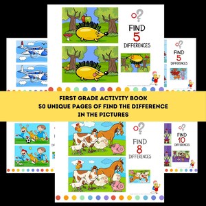 First Grade Find the Difference Activity Book: Brain Games (PDF ...