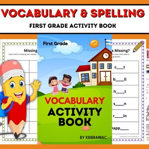 First Grade Vocabulary Activity Book Spelling Sight Words Worksheets ...
