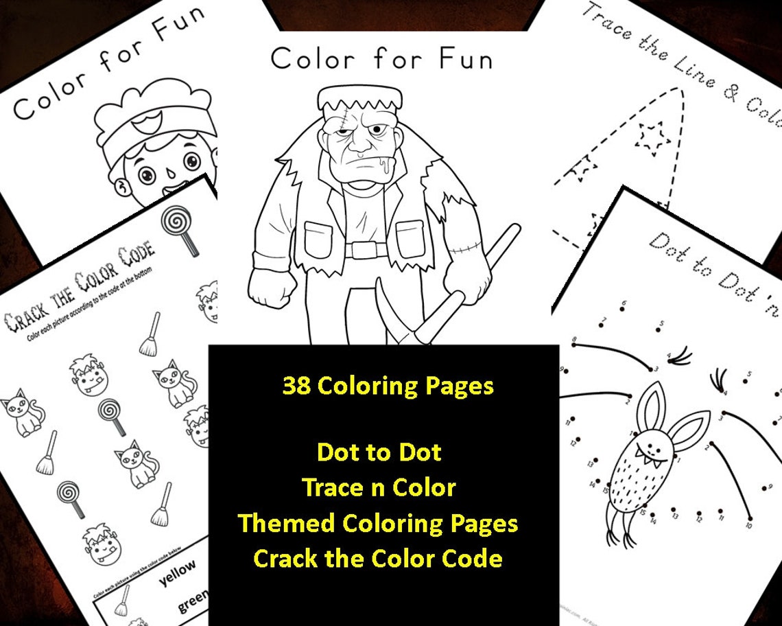 Halloween Worksheets Bundle for Kids Prek-kindergarten No - Etsy