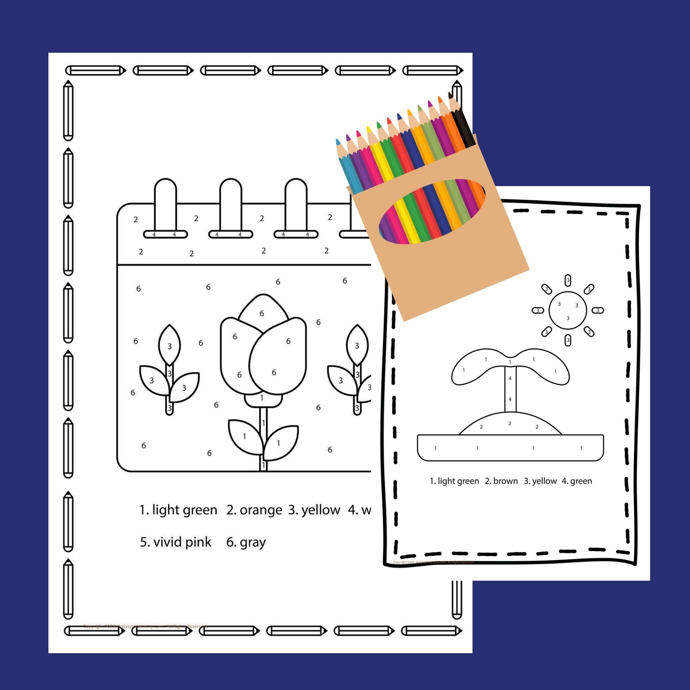 Coloring Book for Kids PRINTABLE Color by Number 100 Pages Coloring ...