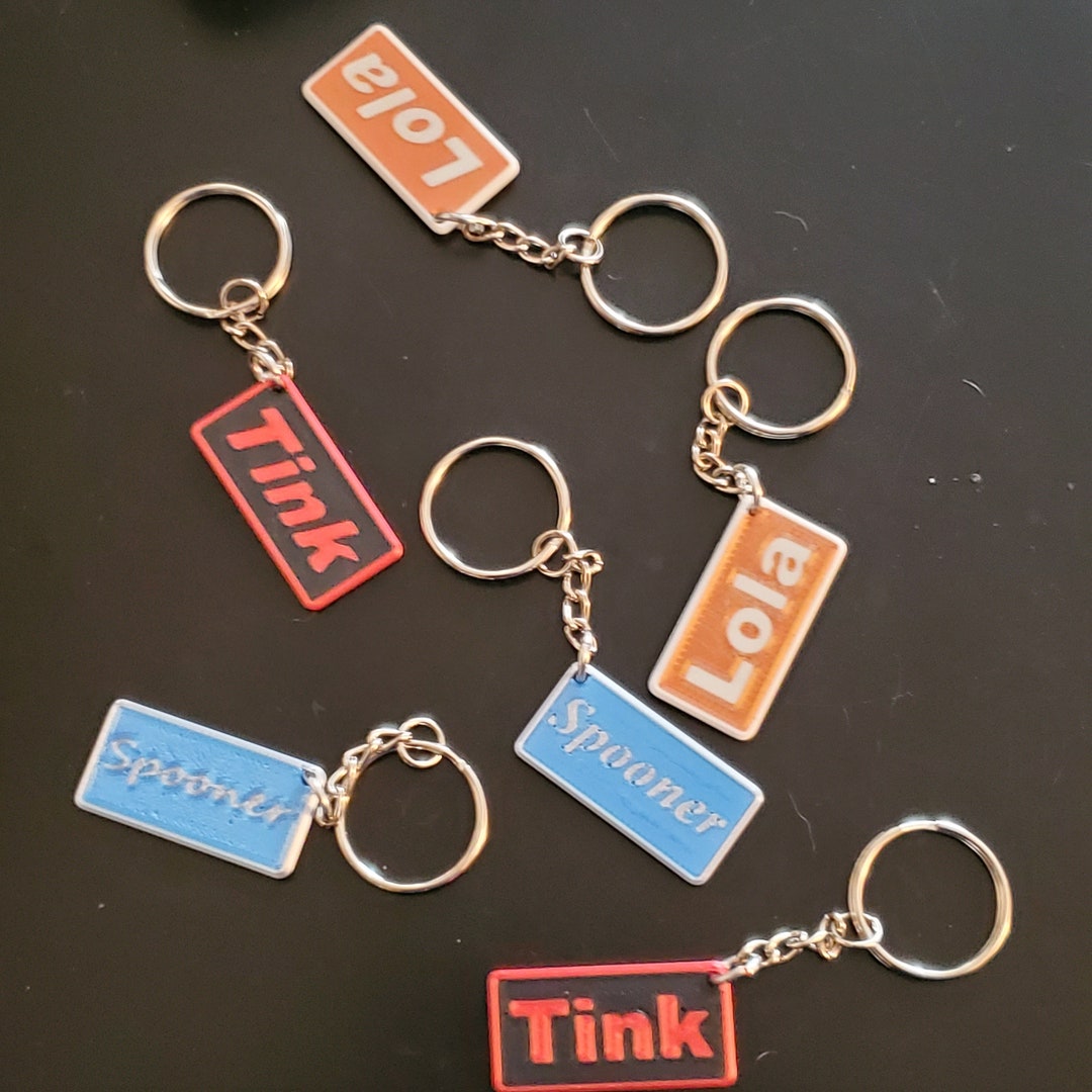 Custom 3d Printed Rectangle Keyring - Etsy