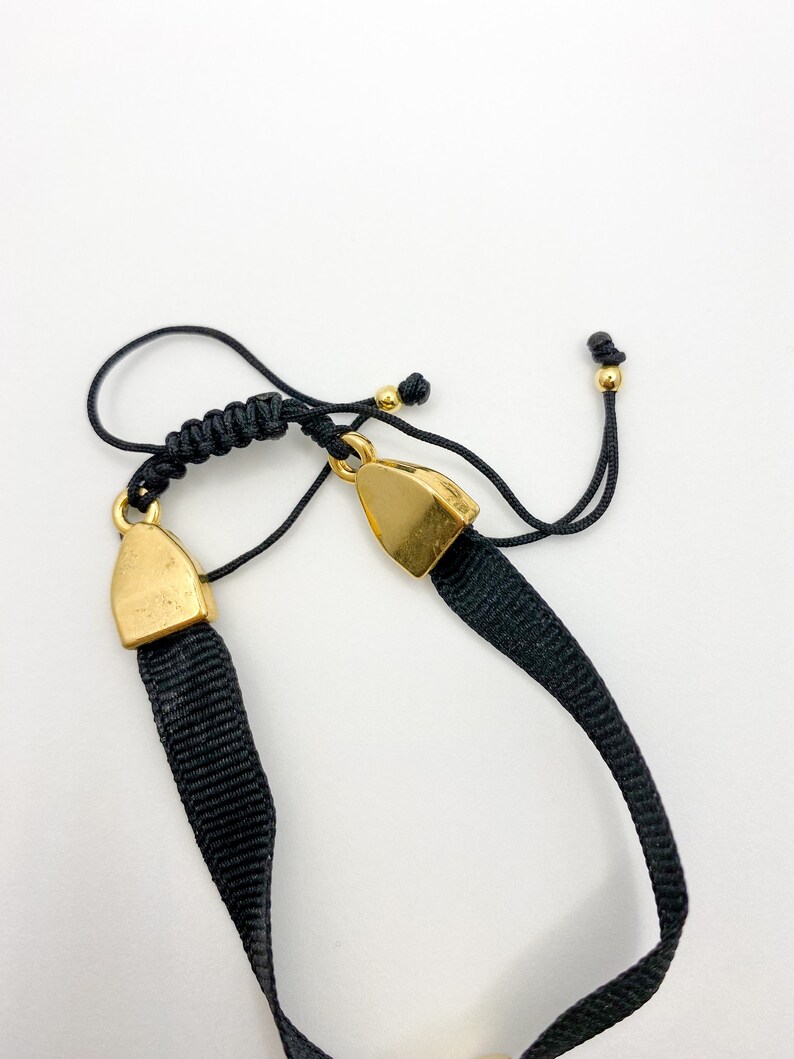 Black and Gold String Bracelet - Etsy