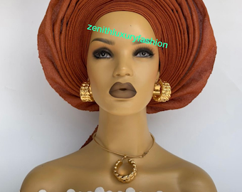 Gold Autogele / Asooke / Autogele / Ready to Wear Gele / Pretied Gele ...