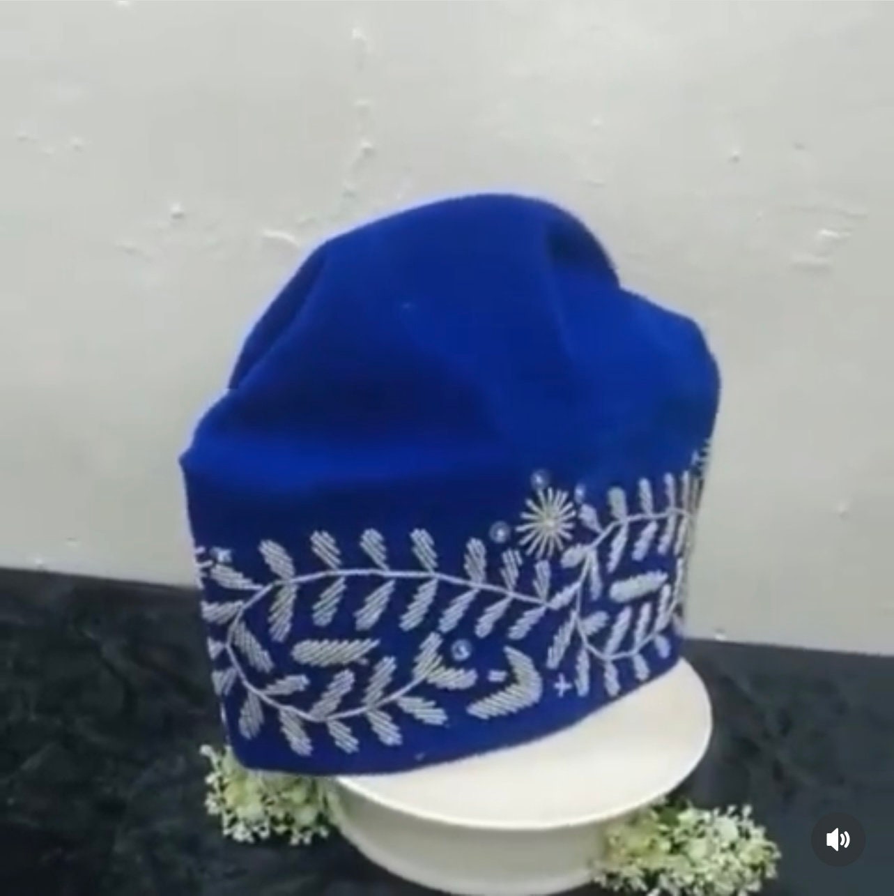 Royal Blue African Men Luxury Velvet Cap/ Wedding Cap - Etsy