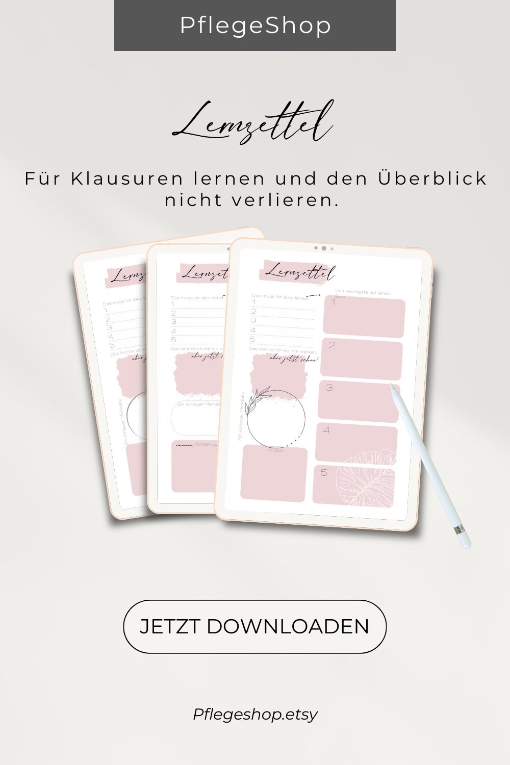 Templates for Learning Slips // Nursing, Exams, Studies, Training - Etsy