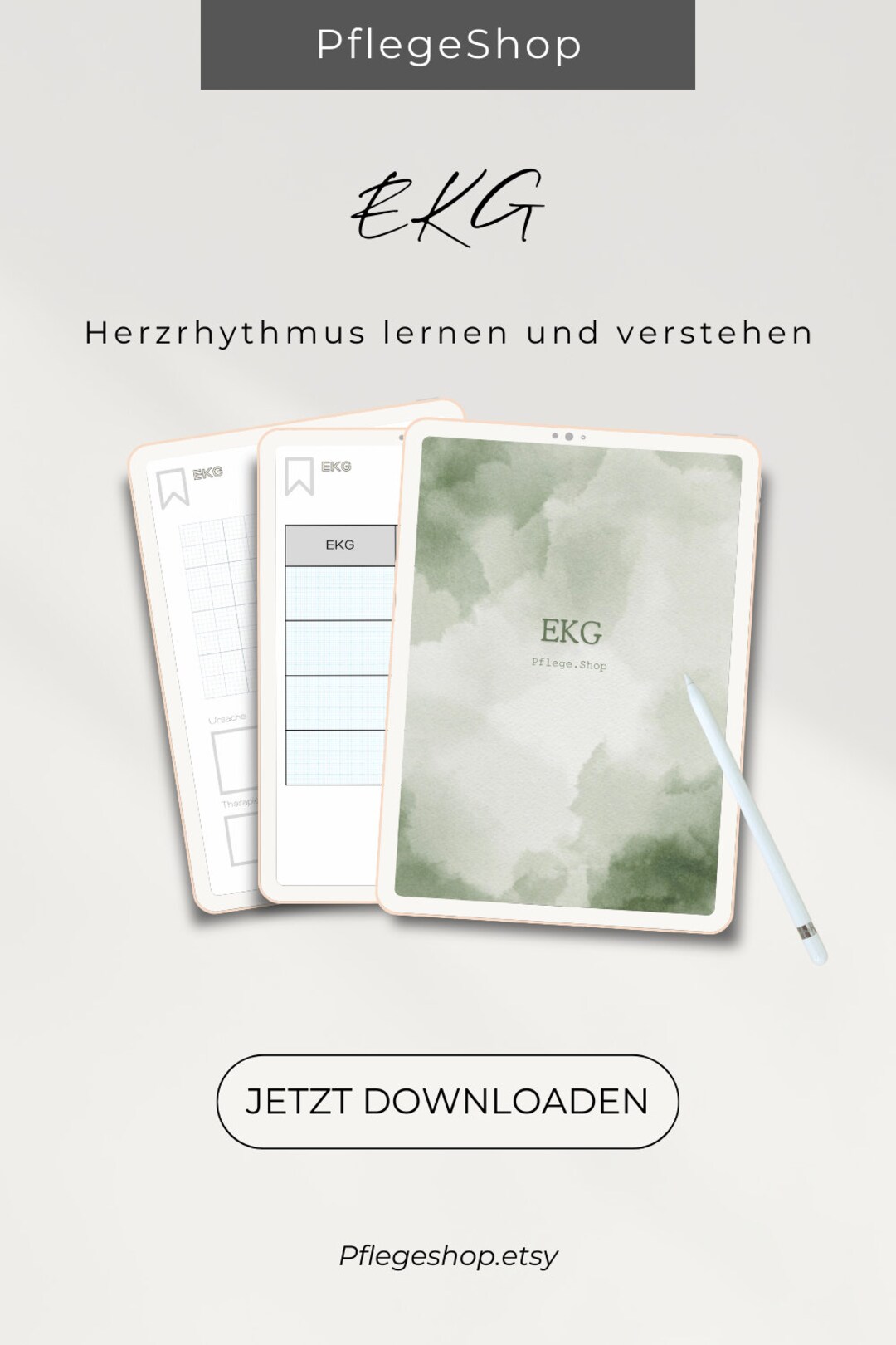 ECG Templates // Nursing Medicine OTA, ATA - Etsy