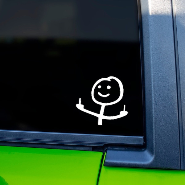 Middle Finger Decal - Etsy