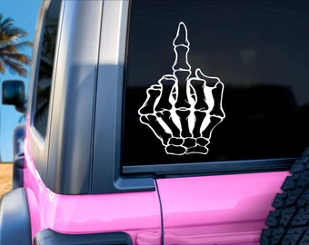 Blue Glow Middle Finger Vinyl Decal - Etsy