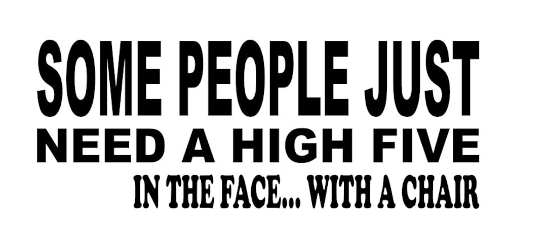 High Five to the Face Vinyl Decal - Etsy