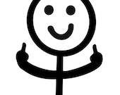 Stick Figure Flipping off Vinyl Decal - Etsy