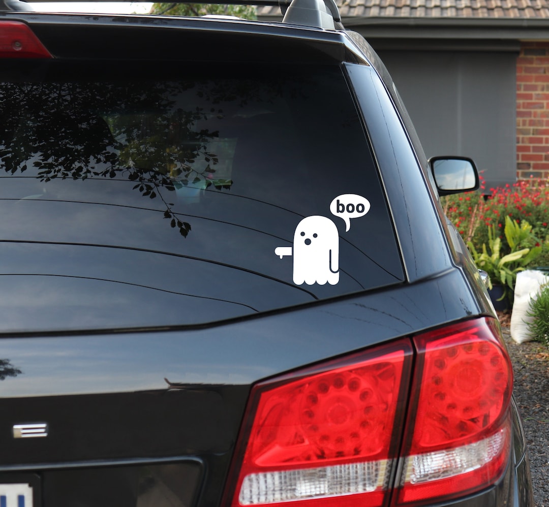 Boo Ghost Thumbs Down Vinyl Decal - Etsy