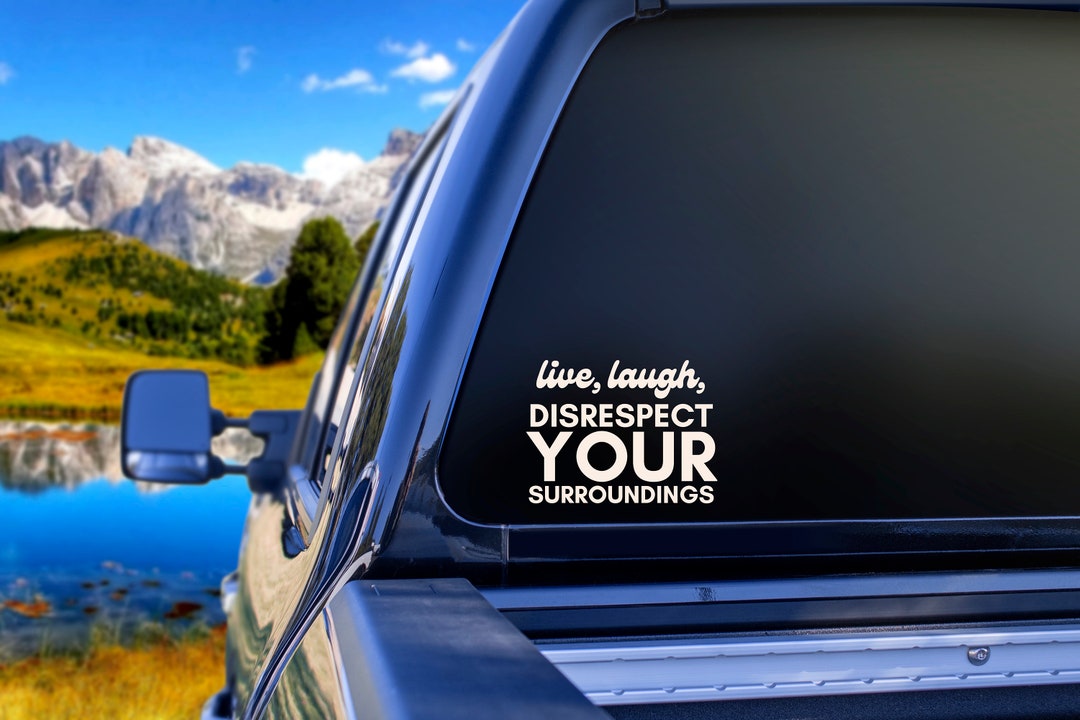 Disrespect Your Surroundings Vinyl Decal - Etsy