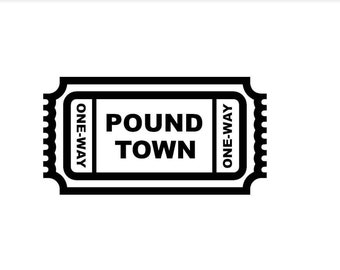 Ticket to Pound Town Png - Etsy Canada