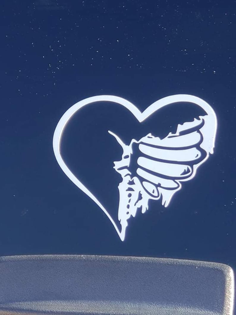 Heart With Ribs Vinyl Decal - Etsy
