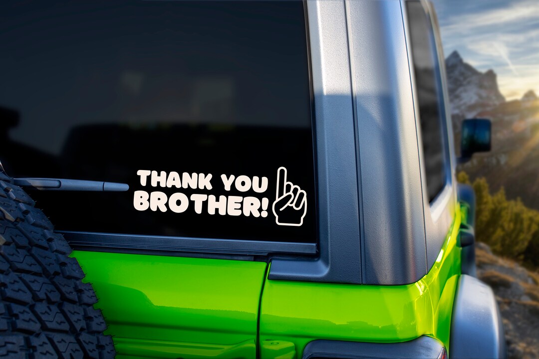 Thank You Brother! Vinyl Decal - Etsy