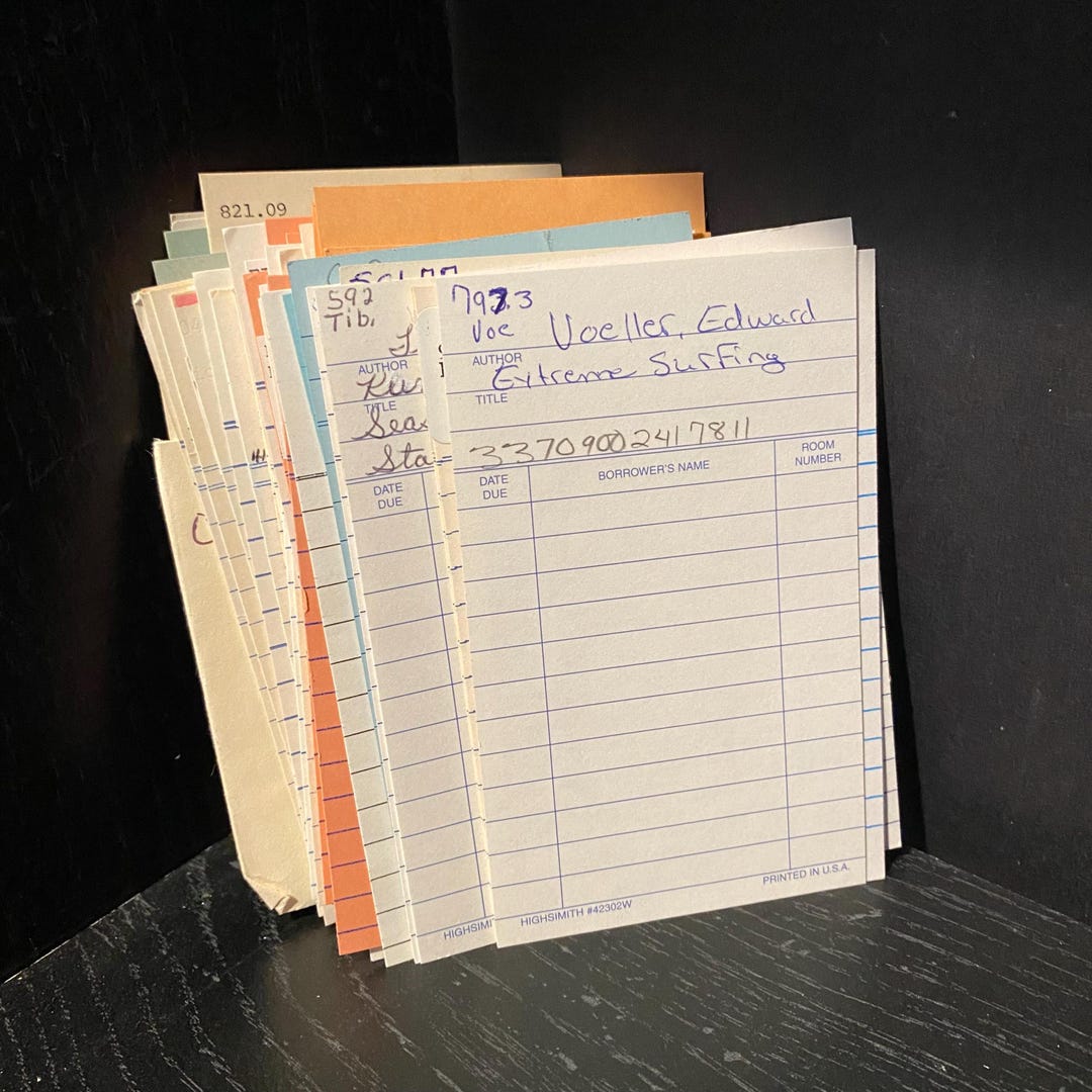 Library Check Out Card-pack of 25-no Dates No Signatures-blank ...