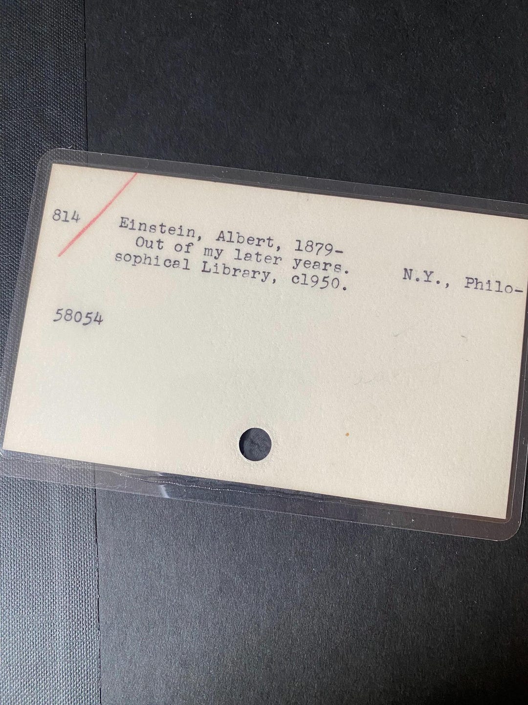 Albert Einstein Out of My Later Years Vintage Handmade Bookmark Library ...