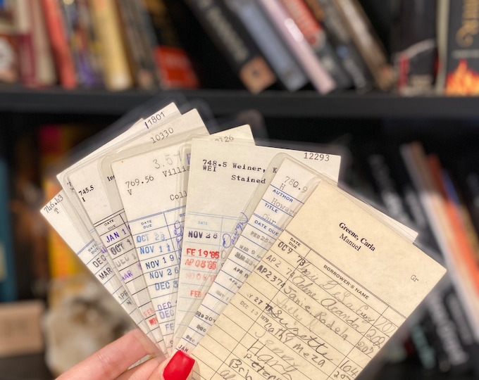 Library Check Out Card Bookmark Vintage-one RANDOM - Etsy