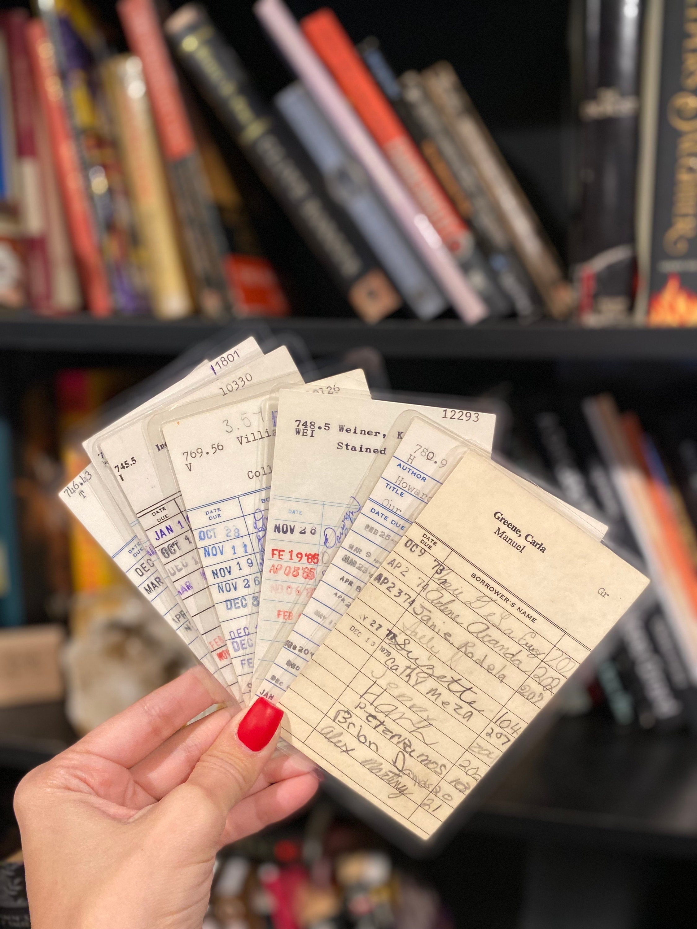 Library Check Out Card Bookmark Vintage-one RANDOM - Etsy