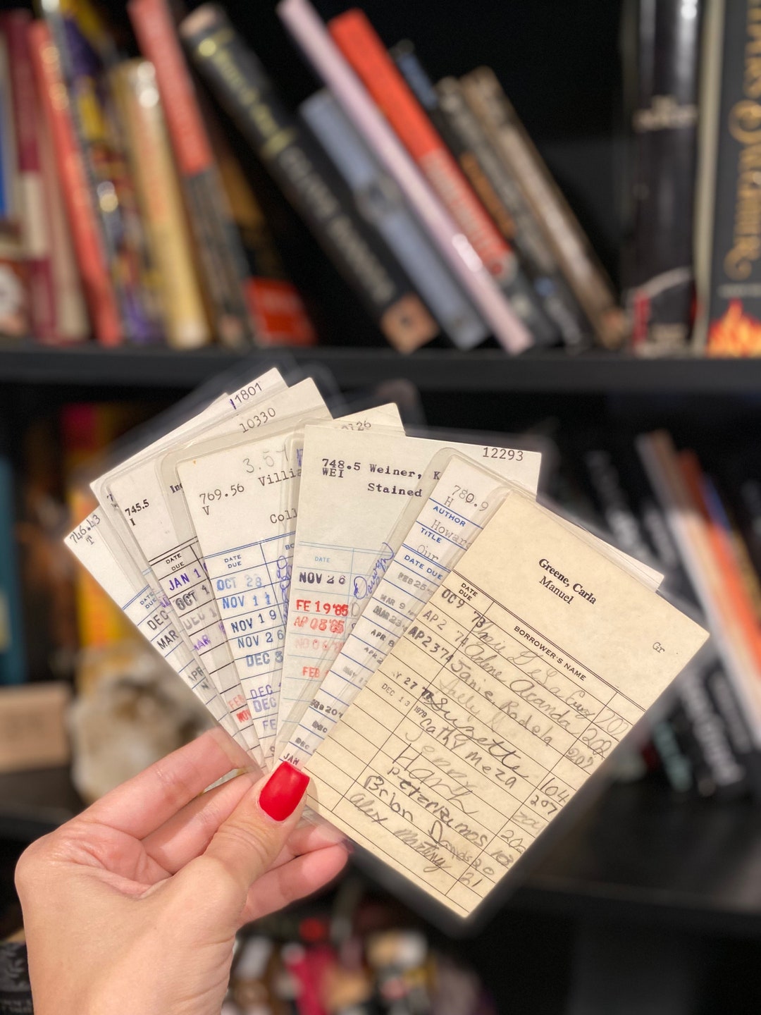 Library Check Out Card Bookmark Vintage-one RANDOM - Etsy