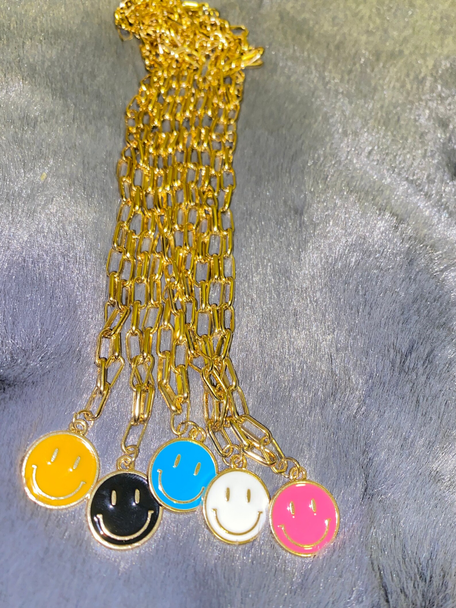 Smiley face necklace | Etsy