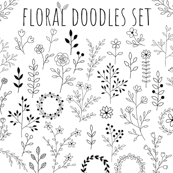 Flower Doodles - Etsy