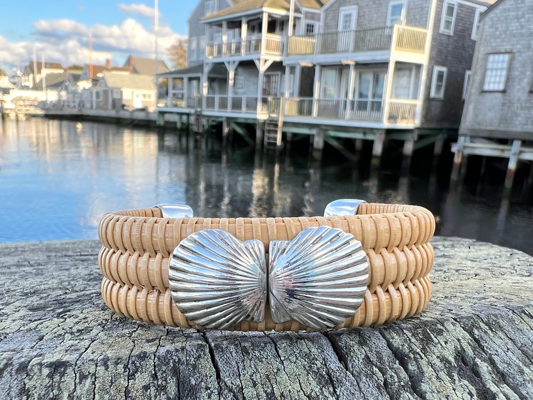 3/4” the Lovers Cuff, Silver. Nantucket Basket Bracelet. Sterling ...
