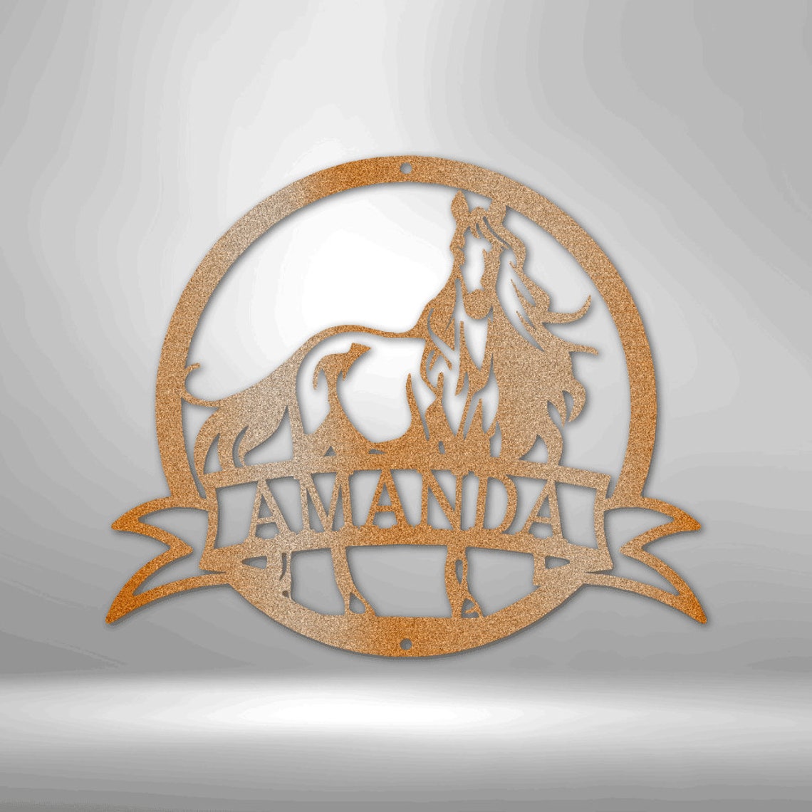 Majestic Horse Monogram for Horse Lovers- Steel Sign - Etsy