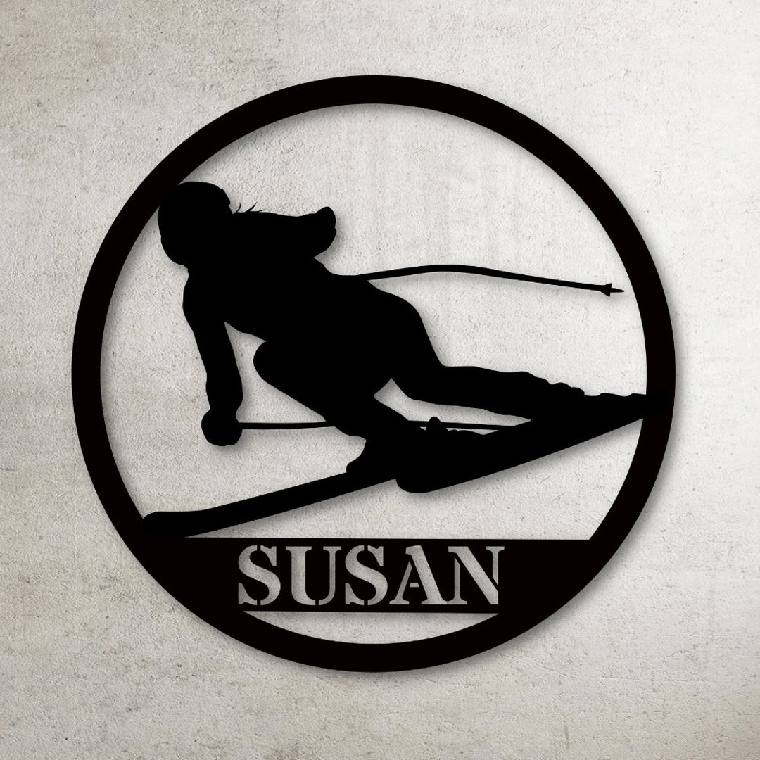Snow Ski Wall Art, Snow Ski Gift, Ski Sign, Ski Wall Decor - Etsy