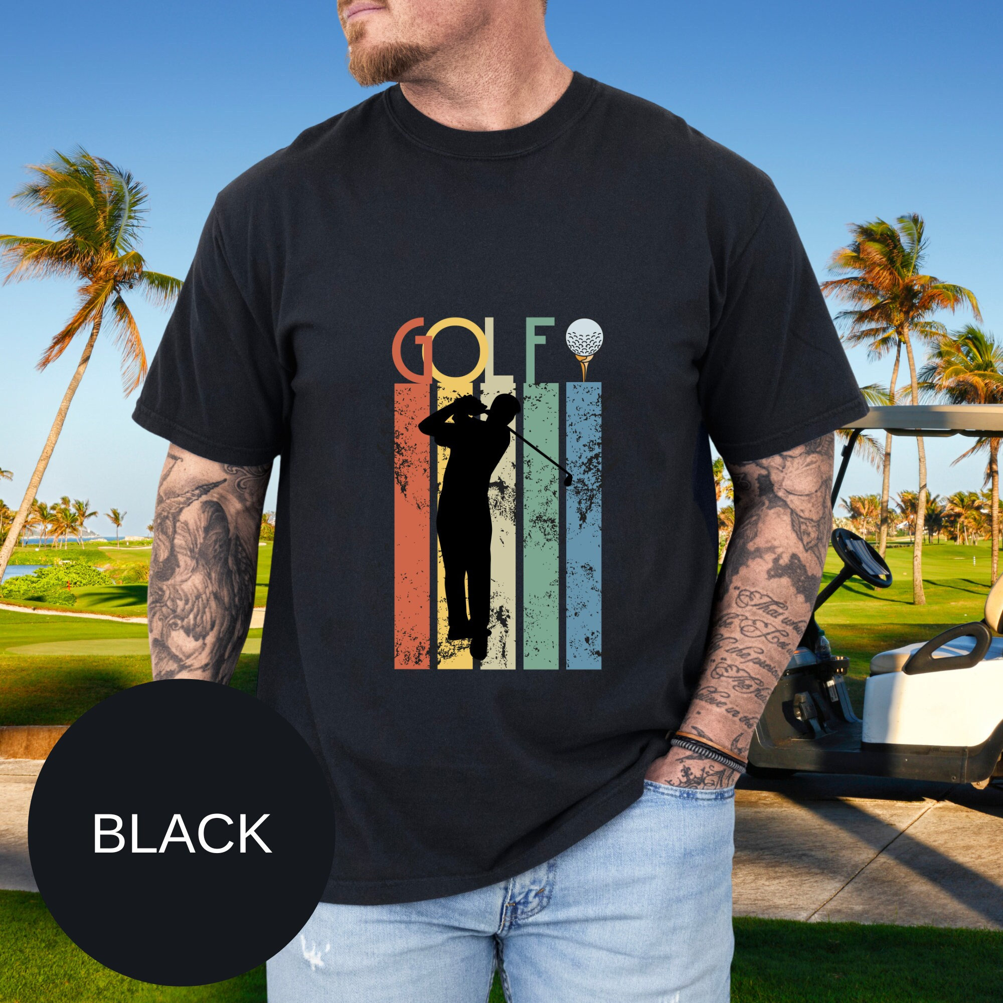 Retro Men Golf,golf T-shirt for Golfers, Tshirt for Golfers, Gift for ...