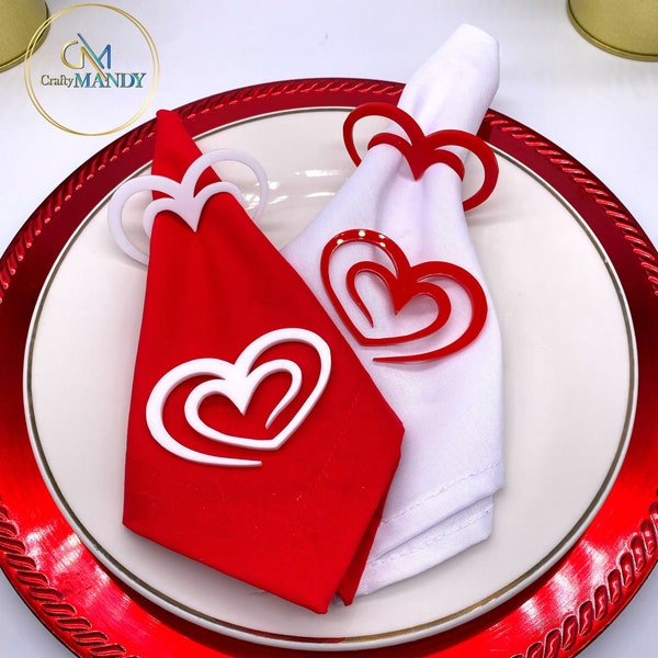 Heart Napkin Rings - Etsy