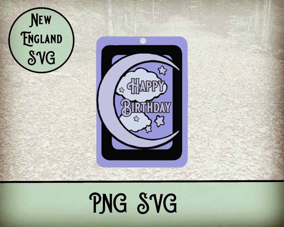Happy Birthday Tag SVG File - Etsy