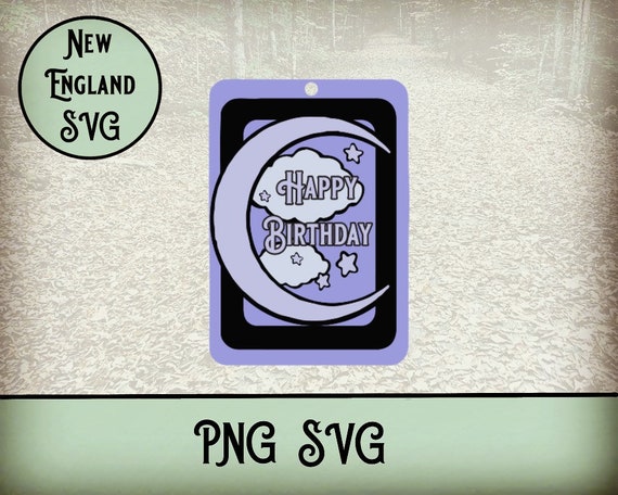 Happy Birthday Tag SVG File | Etsy