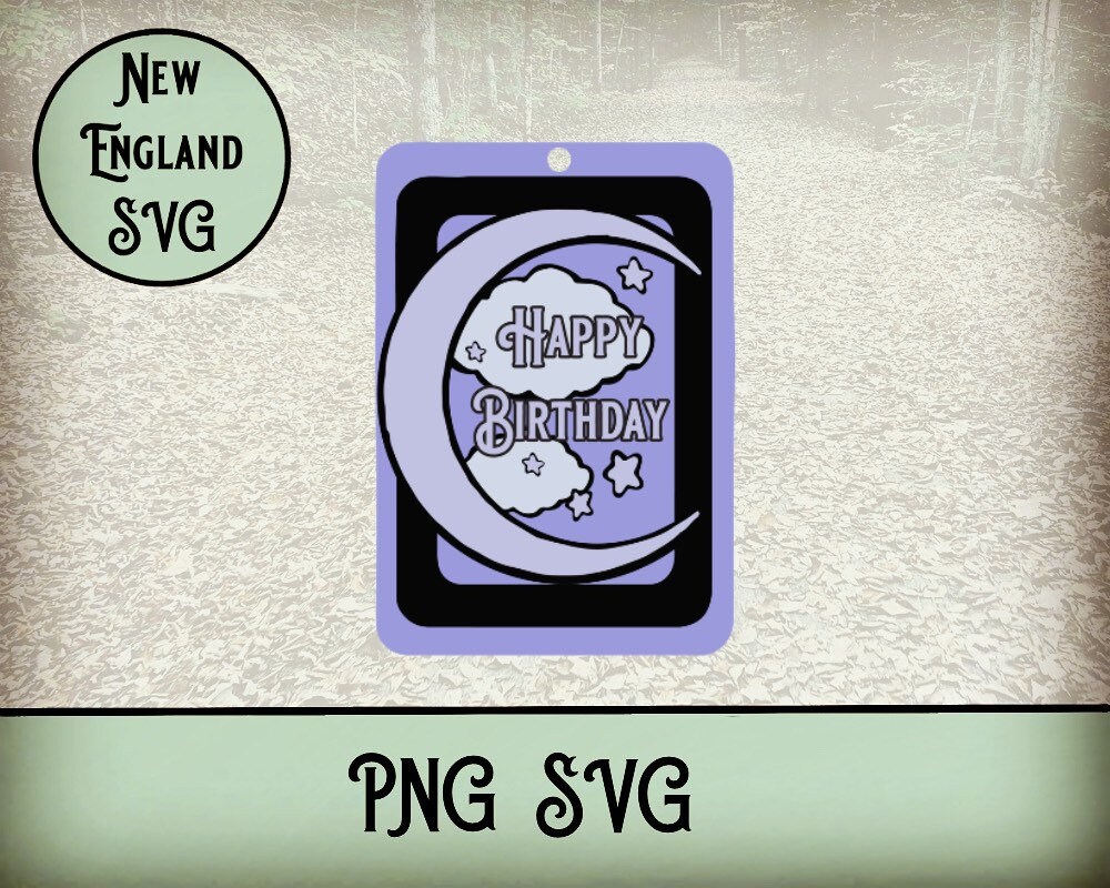 Happy Birthday Tag SVG File - Etsy