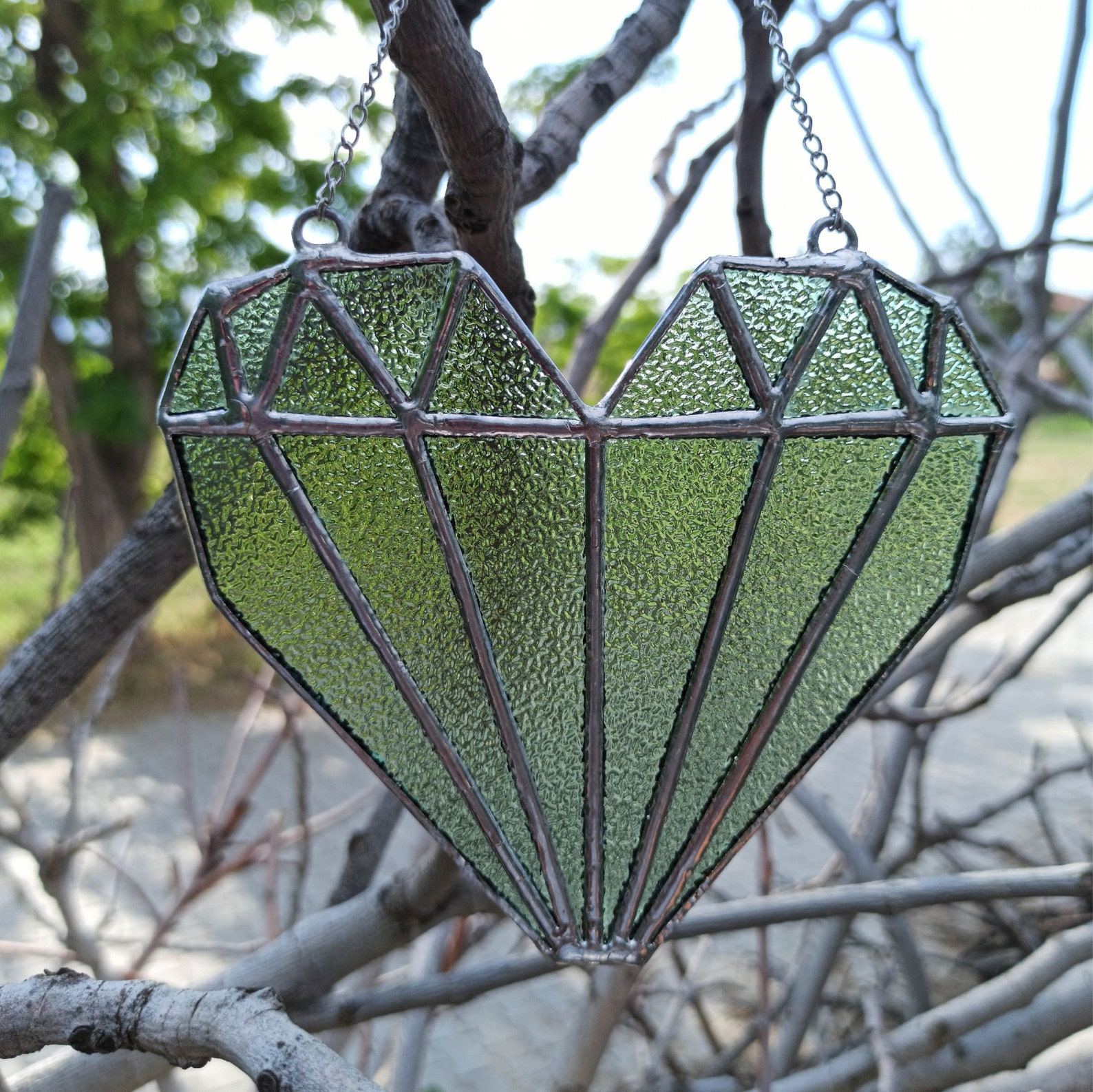 Geometric Heart Stained Glass Pattern, Stained Glass Geometric Pattern ...