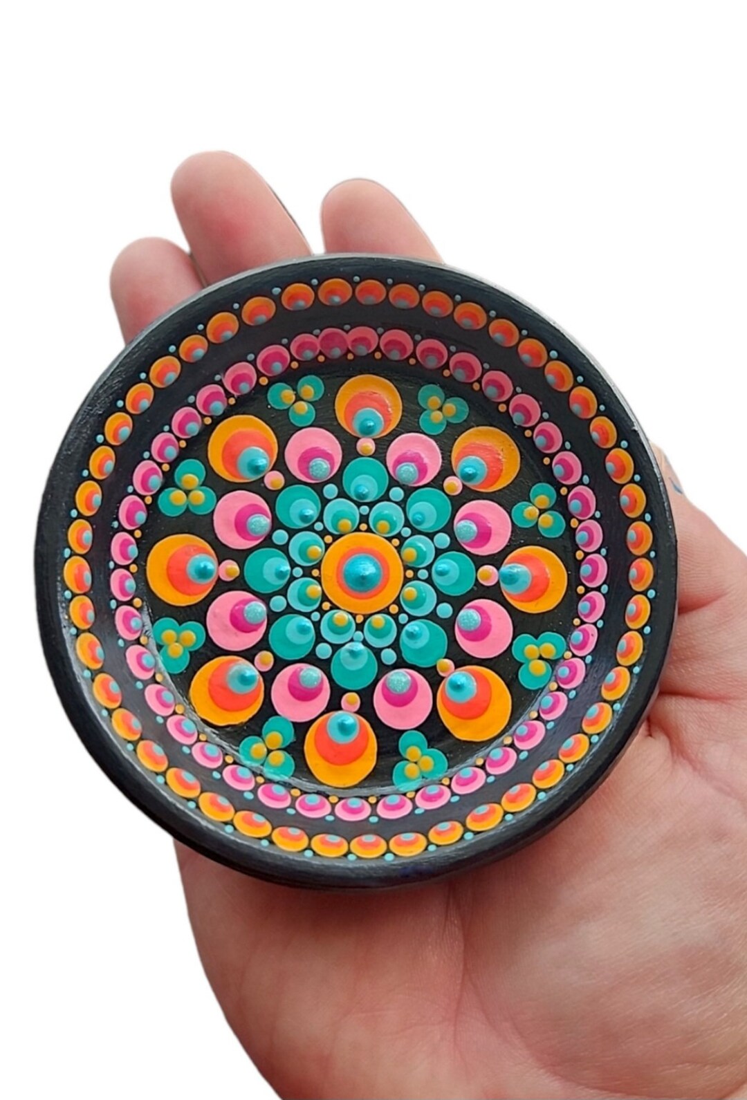 Mandala Dot Art Ring Dish Hand Painted Ring Dish Wedding Gift Engagement Ring Gift Jewelry Dish ...