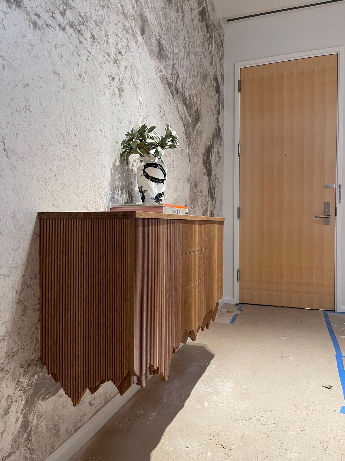 Slatted Floating Console for Modern Living Rooms and Entryways - Etsy
